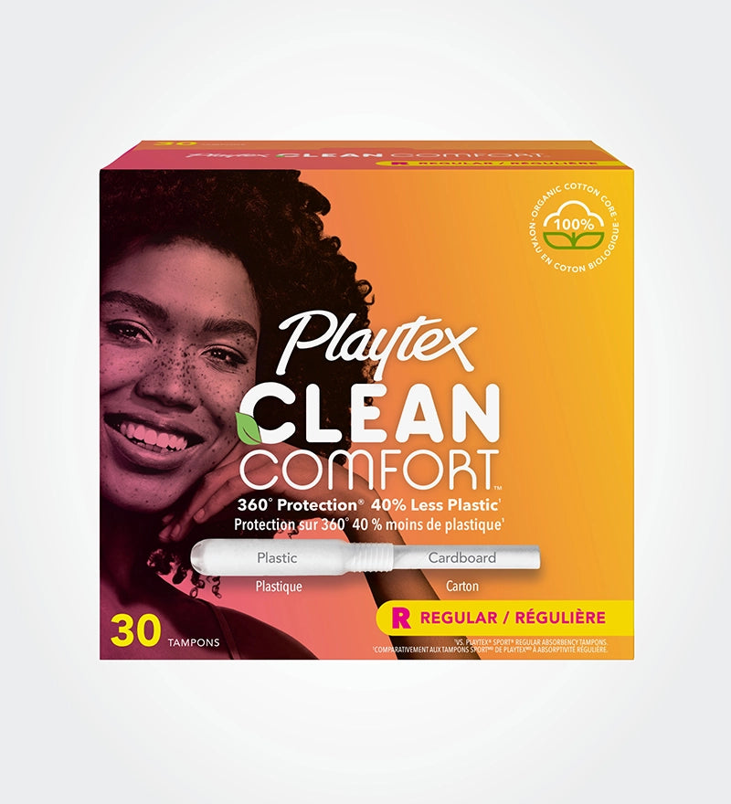 Playtex Clean Comfort™ Tampons, Regular Absorbency – Playtex CA